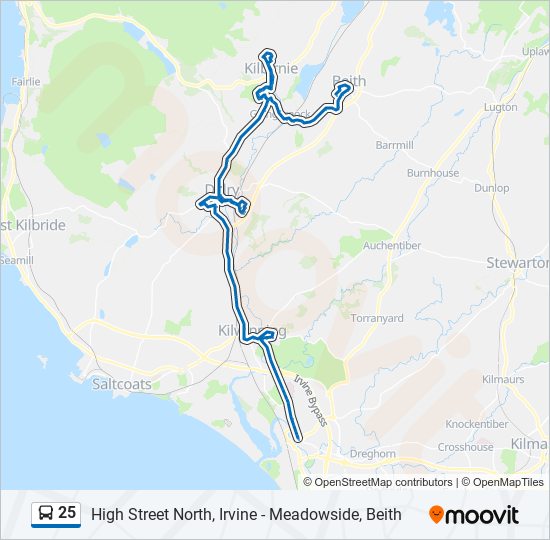 25 Route: Schedules, Stops & Maps - Beith (Updated)