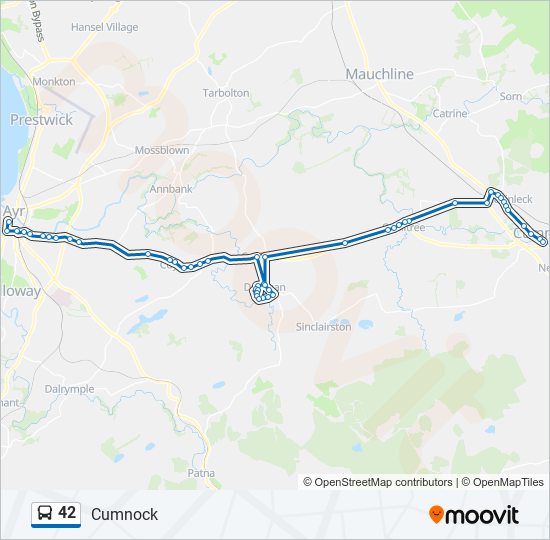 42 Route: Schedules, Stops & Maps - Cumnock (Updated)