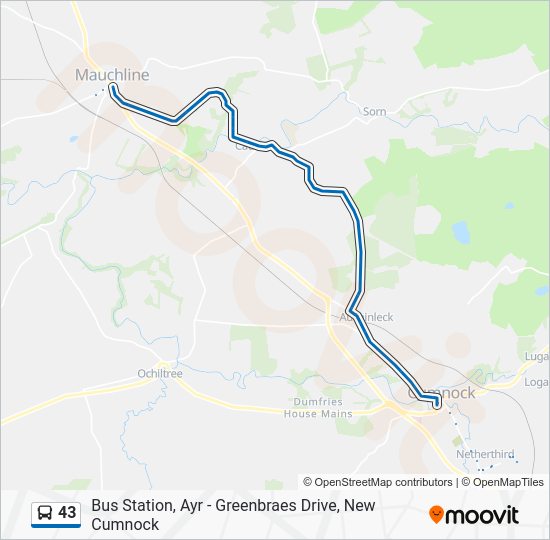 43 Route: Schedules, Stops & Maps - Cumnock (Updated)