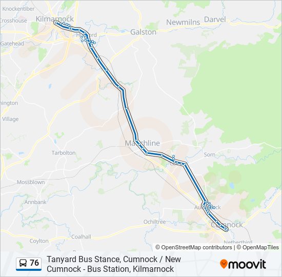76 Route: Schedules, Stops & Maps - Cumnock (Updated)