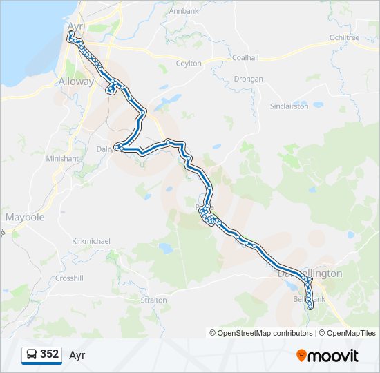 352 Route: Schedules, Stops & Maps - Ayr (Updated)