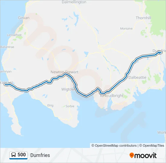500 Route: Schedules, Stops & Maps - Dumfries (Updated)