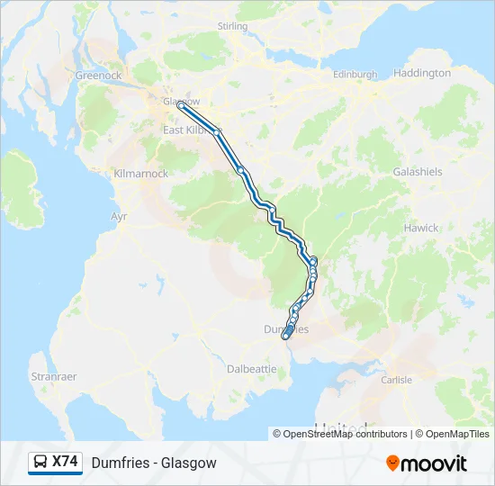 X74 Route: Schedules, Stops & Maps - Glasgow (Updated)