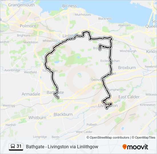 31 Route: Schedules, Stops & Maps - Bathgate (Updated)