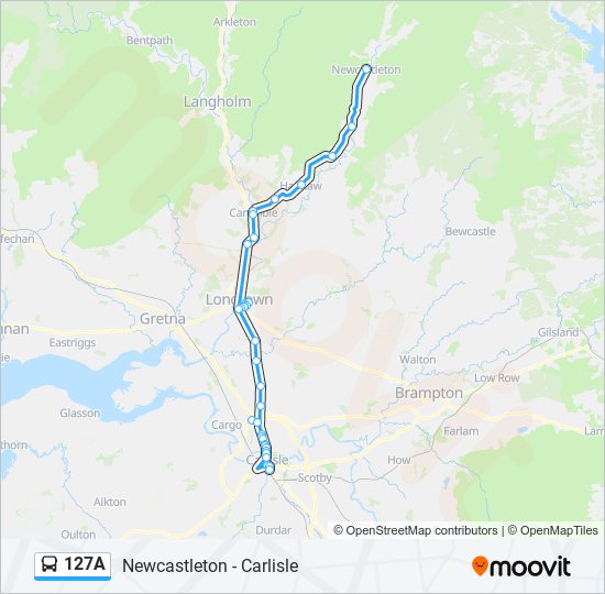 127a Route: Schedules, Stops & Maps - Newcastleton (Updated)