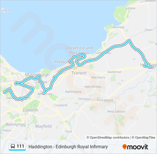 111 Route: Schedules, Stops & Maps - Edinburgh Royal Infirmary (Updated)