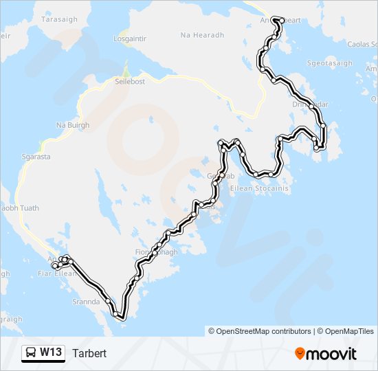 w13 Route: Schedules, Stops & Maps - Tarbert (Updated)