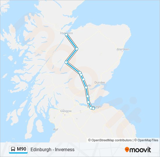 m90 Route: Schedules, Stops & Maps - Inverness (Updated)