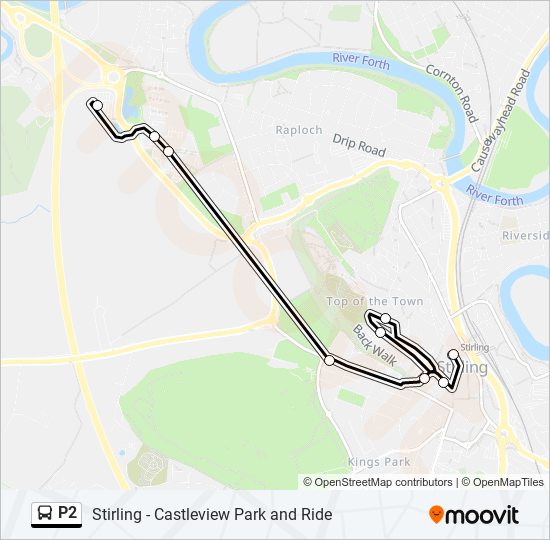 p2 Route: Schedules, Stops & Maps - Raploch (Updated)
