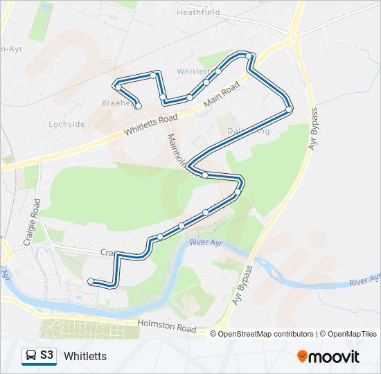 s3 Route: Schedules, Stops & Maps - Whitletts (Updated)