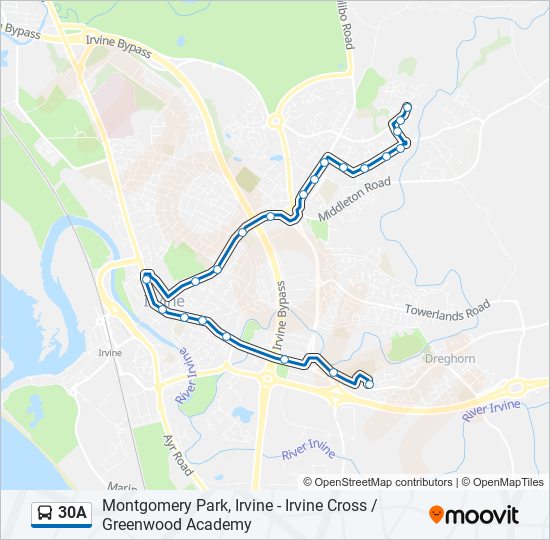 30a Route: Schedules, Stops & Maps - Dreghorn (Updated)