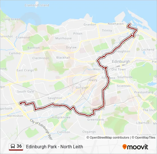 36 Route: Schedules, Stops & Maps - Edinburgh Park (Updated)