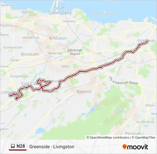 N28 Route: Schedules, Stops & Maps - Livingston (Updated)