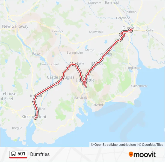 501 Route: Schedules, Stops & Maps - Dumfries (Updated)