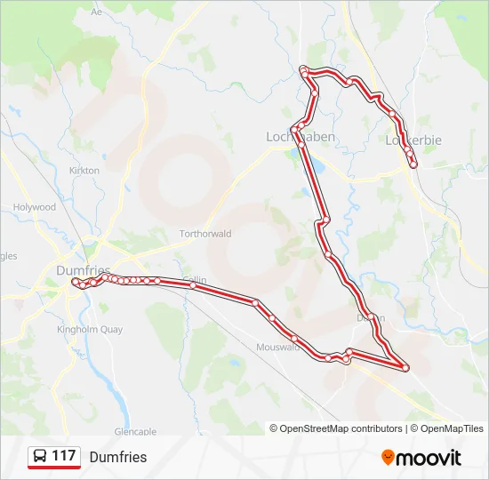 117 Route: Schedules, Stops & Maps - Dumfries (Updated)
