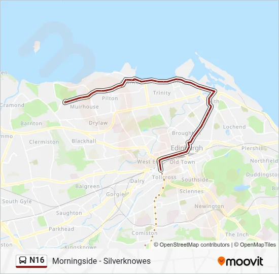N16 Route: Schedules, Stops & Maps - Silverknowes (Updated)