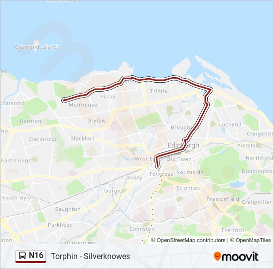 n16 Route: Schedules, Stops & Maps - Silverknowes (Updated)