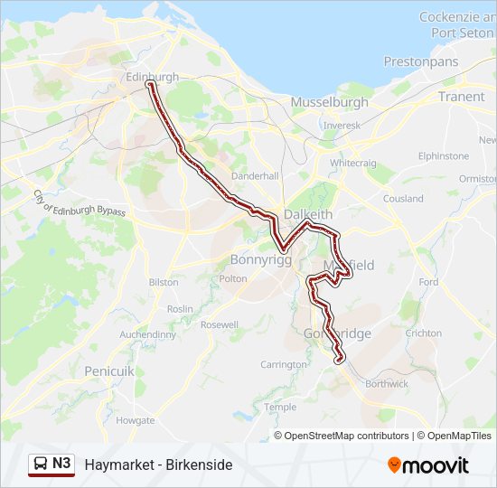 N3 Route: Schedules, Stops & Maps - Edinburgh (Updated)