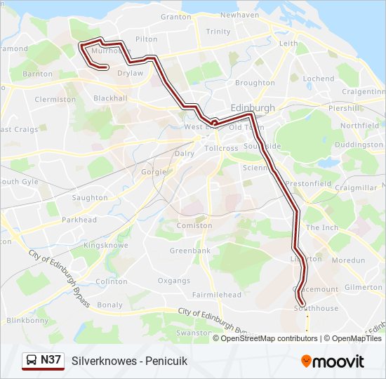 n37 Route: Schedules, Stops & Maps - Drylaw (Updated)