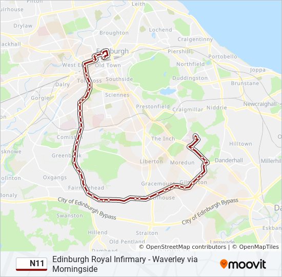 n11 Route: Schedules, Stops & Maps - Edinburgh (Updated)