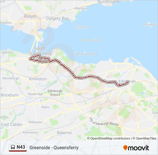N43 Route: Schedules, Stops & Maps - Queensferry (Updated)