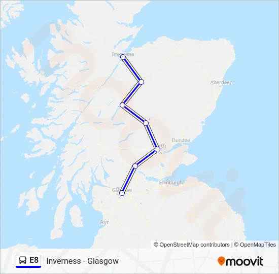 E8 Route: Schedules, Stops & Maps - Inverness (Updated)