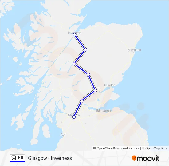 E8 Route: Schedules, Stops & Maps - Inverness (Updated)