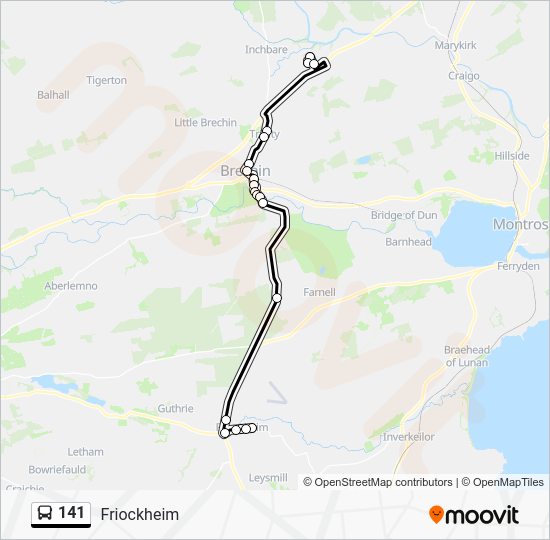 141 Route: Schedules, Stops & Maps - Friockheim (Updated)