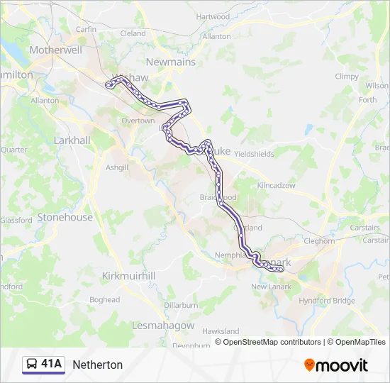 41A Route: Schedules, Stops & Maps - Netherton (Updated)
