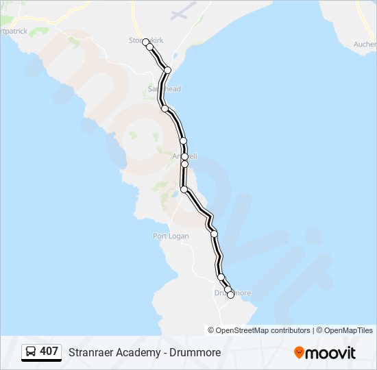 407 Route: Schedules, Stops & Maps - Stoneykirk (Updated)