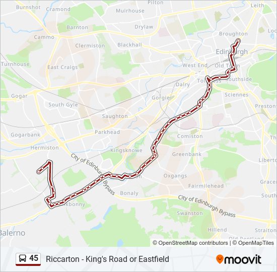 45 Route: Schedules, Stops & Maps - Broughton (Updated)
