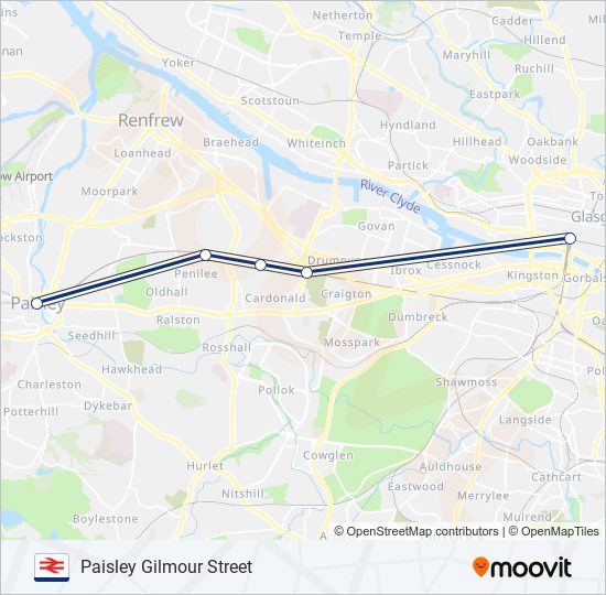 scotrail Route: Schedules, Stops & Maps - Paisley Gilmour Street (Updated)