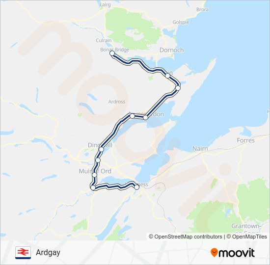 scotrail Route: Schedules, Stops & Maps - Ardgay (Updated)