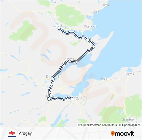 SCOTRAIL Route: Schedules, Stops & Maps - Ardgay (Updated)