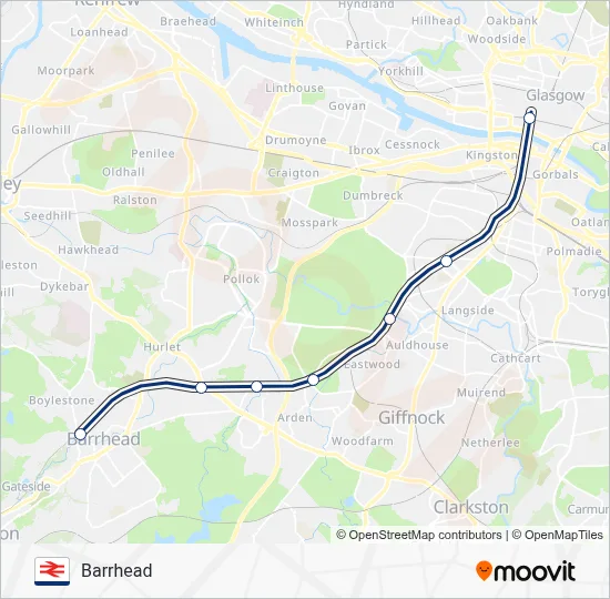 SCOTRAIL Route: Schedules, Stops & Maps - Barrhead (Updated)