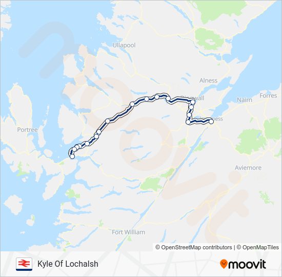 SCOTRAIL Route: Schedules, Stops & Maps - Kyle Of Lochalsh (Updated)