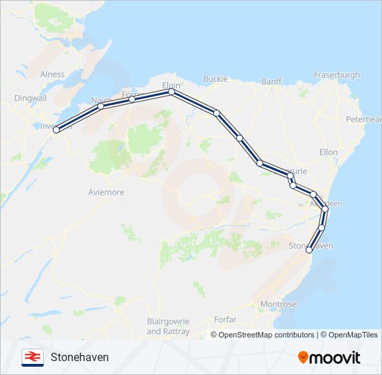 scotrail Route: Schedules, Stops & Maps - Stonehaven (Updated)