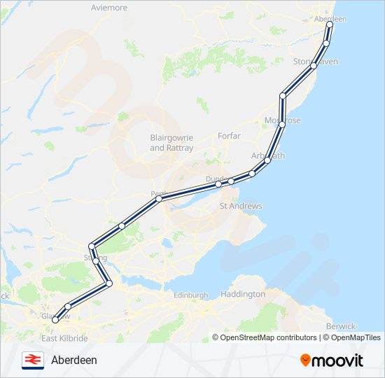 scotrail Route: Schedules, Stops & Maps - Aberdeen (Updated)