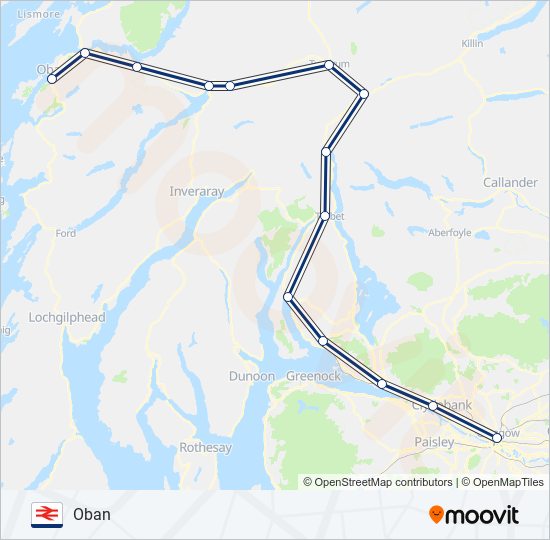scotrail Route: Schedules, Stops & Maps - Oban (Updated)