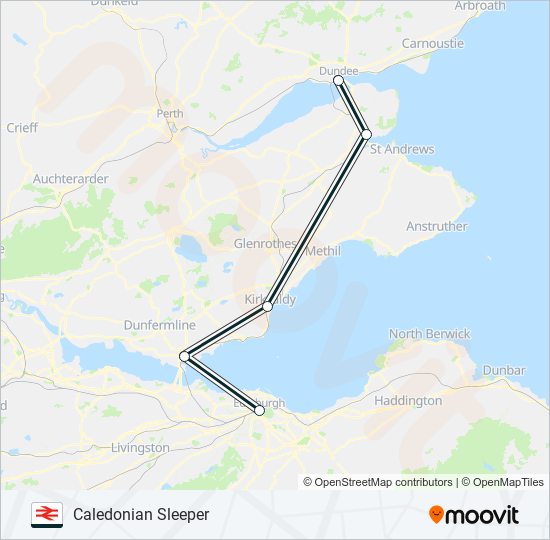 caledonian sleeper Route: Schedules, Stops & Maps - Dundee (Updated)