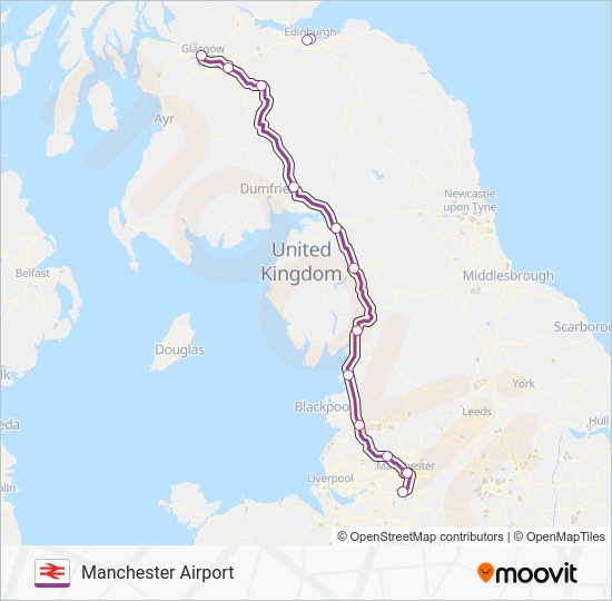 transpennine express Route: Schedules, Stops & Maps - Manchester ...