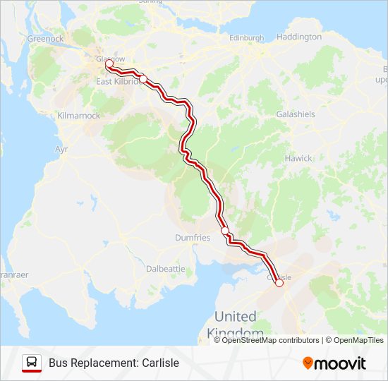 AVANTI WEST COAST Route: Schedules, Stops & Maps - Bus Replacement ...