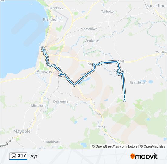 347 Route: Schedules, Stops & Maps - Ayr (Updated)