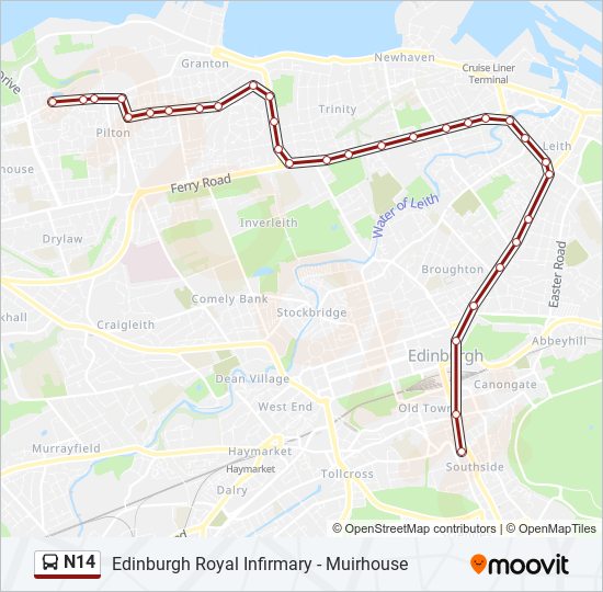 n14 Route: Schedules, Stops & Maps - South Side (Updated)