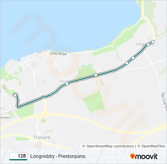 128 Route: Schedules, Stops & Maps - Longniddry (Updated)