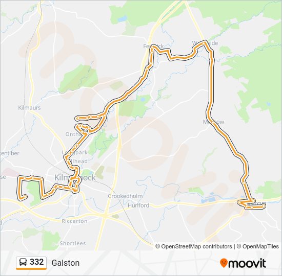 332 Route: Schedules, Stops & Maps - Galston (Updated)