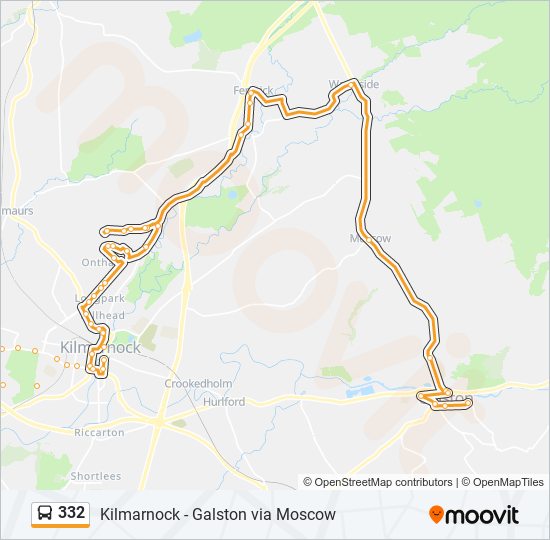 332 Route: Schedules, Stops & Maps - Galston (Updated)
