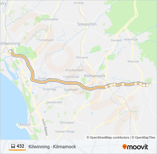 432 Route: Schedules, Stops & Maps - Galston (Updated)