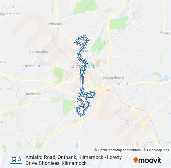 3 Route: Schedules, Stops & Maps - Kilmarnock (Updated)