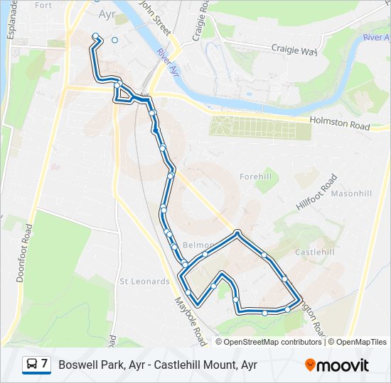 7 Route: Schedules, Stops & Maps - Ayr (Updated)